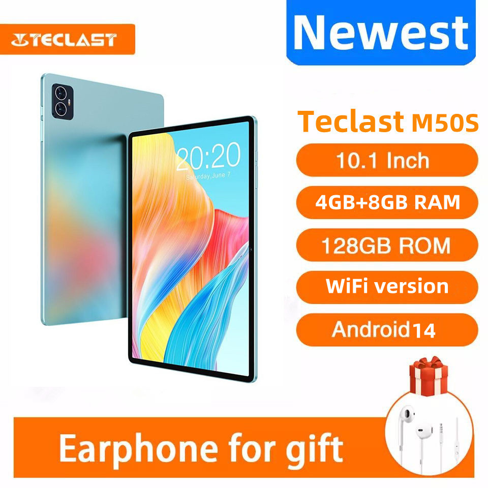 Teclast M50S Tablet Android 14 T606 4GB RAM 128GB ROM 10.1" Tablets PC ...