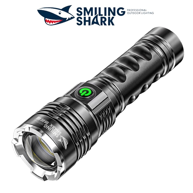 Smiling Shark Flashlight Rechargeable Waterproof Led XHP70 30W 5000LM ...