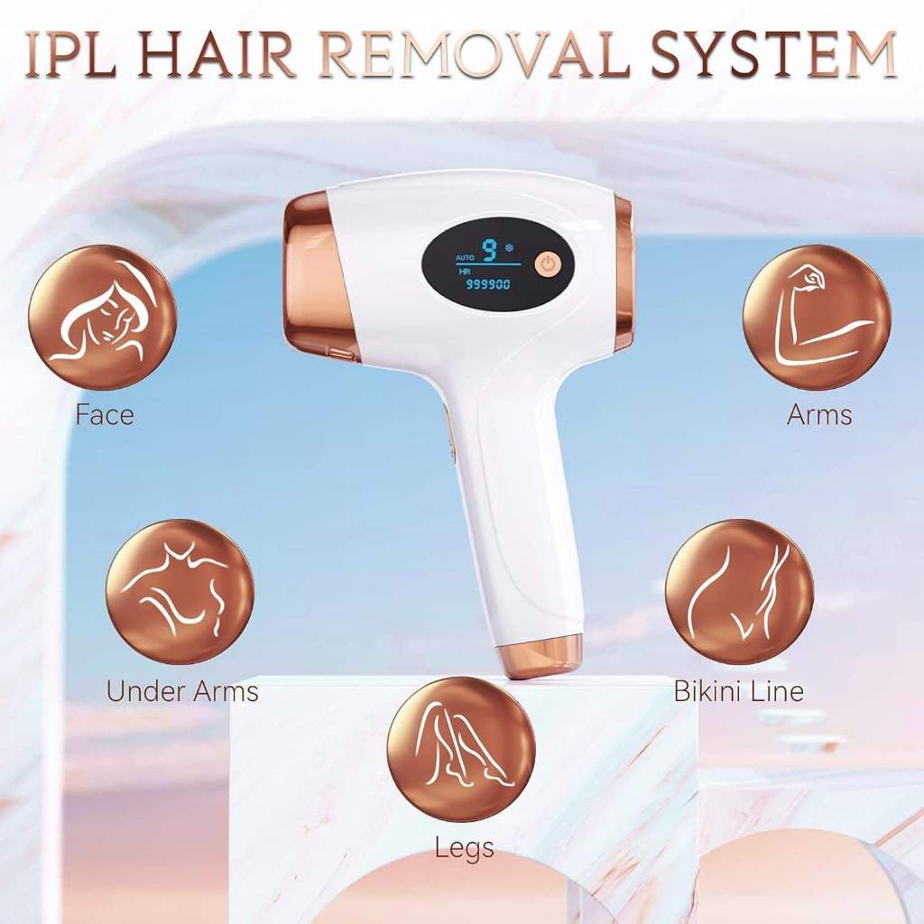 999900 Flashes Permanent Hair Removal for Body & Face IPL Laser Hair ...