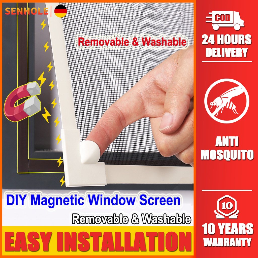 Adjustable mosquito net Customize Magnetic Window Screen windows ...