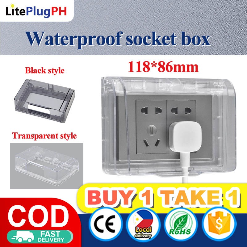 LP 【Buy 1 Take 1】Outlet Protector Cover 118 Type Double Socket Switch ...