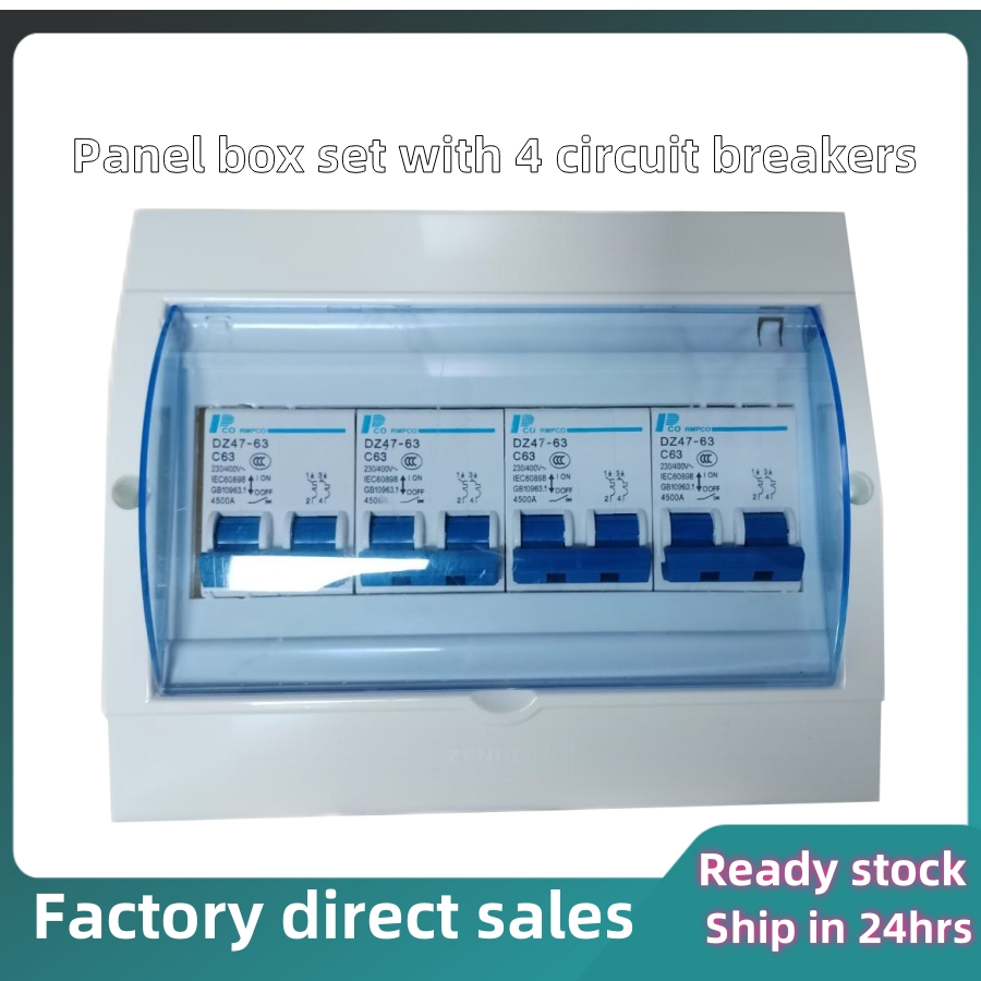 PANEL BOX WITH CIRCUIT BREAKERS; DISTRIBUTION BOX (SCREW LESS)Household ...
