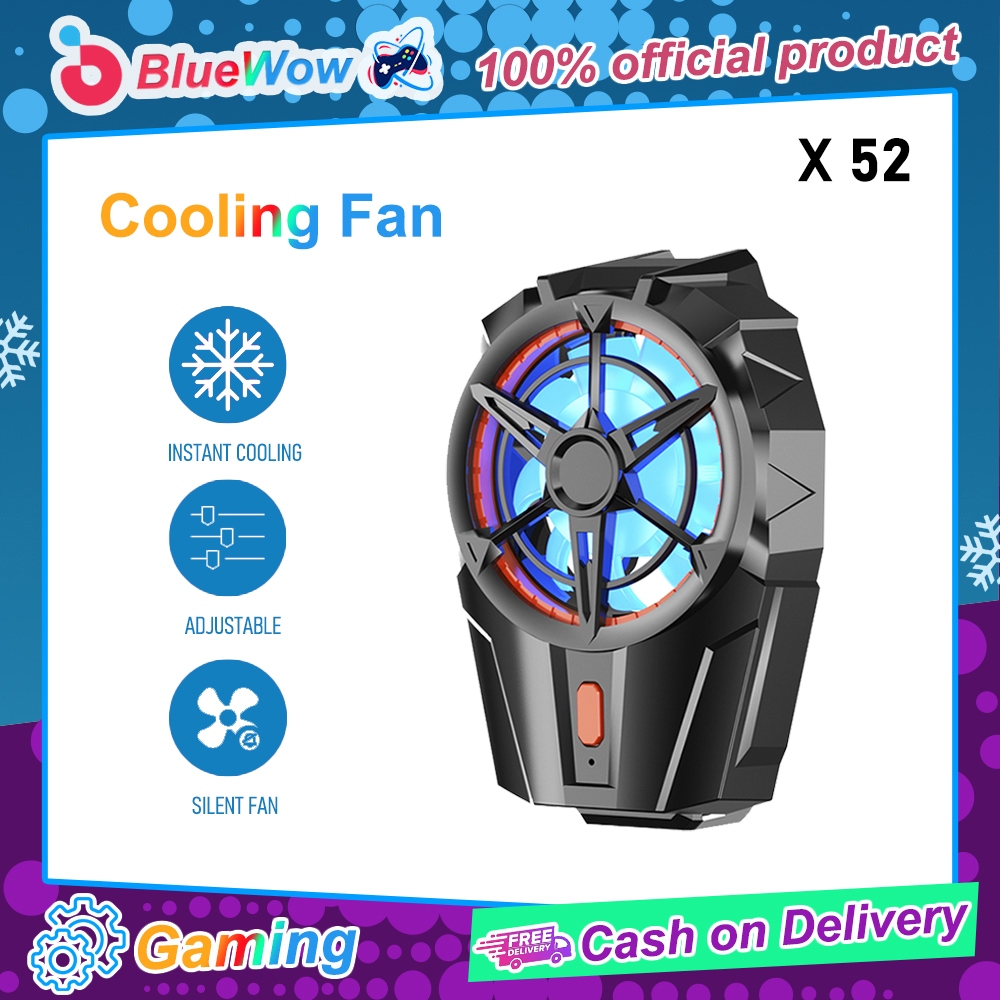 BlueWow X52 Mobile Phone Cooler Portable Cellphone Gaming Radiator ...