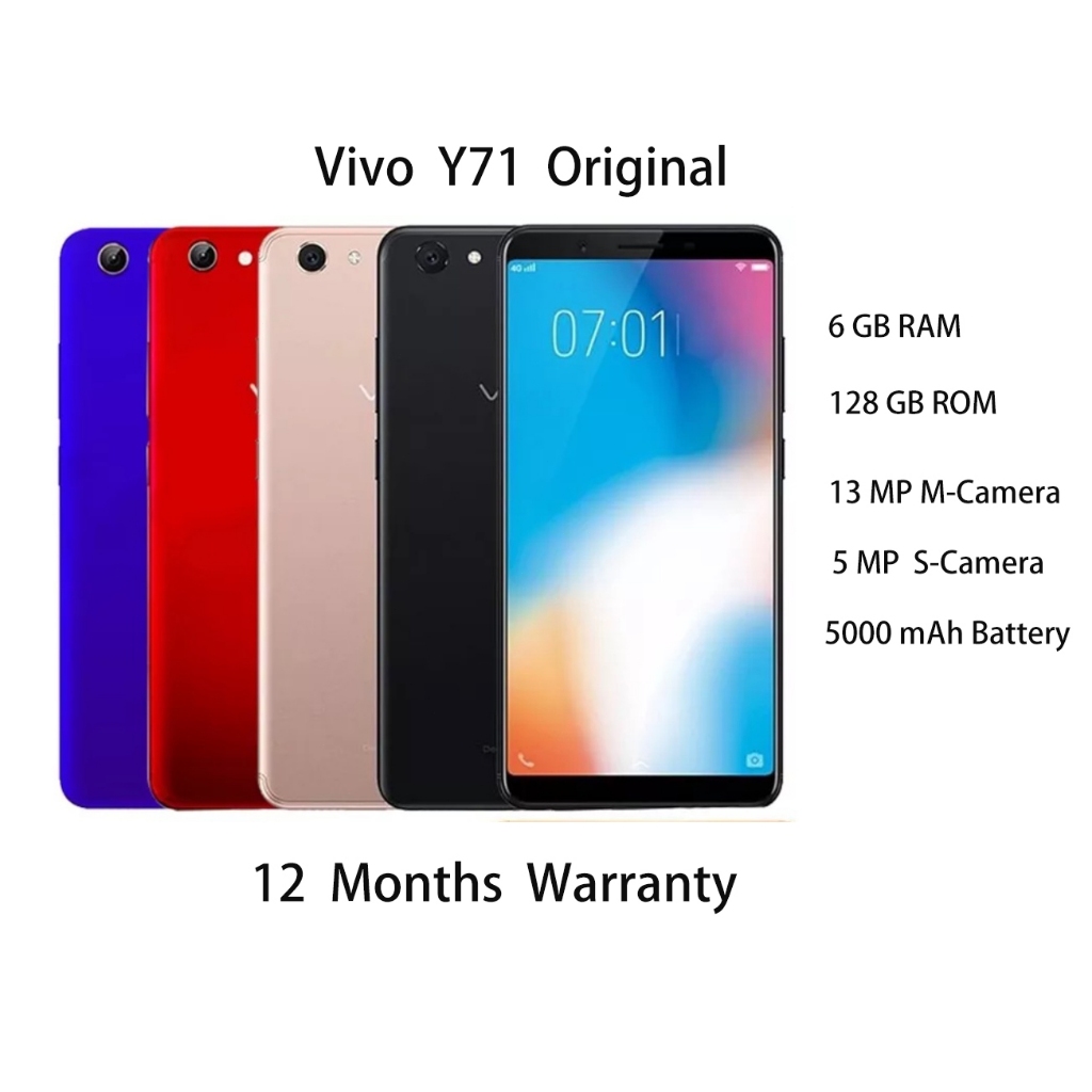 Vivo Y71 Original Cellphone with 6G RAM + 128G ROM, 5000mAh Battery ...