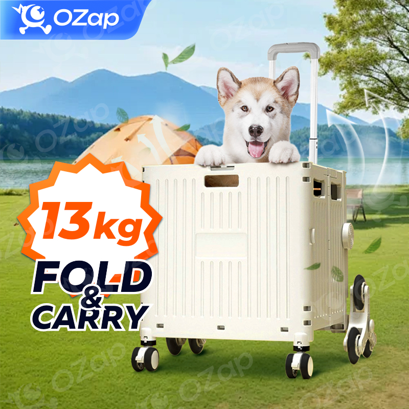OZap Pet Carrier bag for dog and cat Portable Shopping Cart Transparent ...