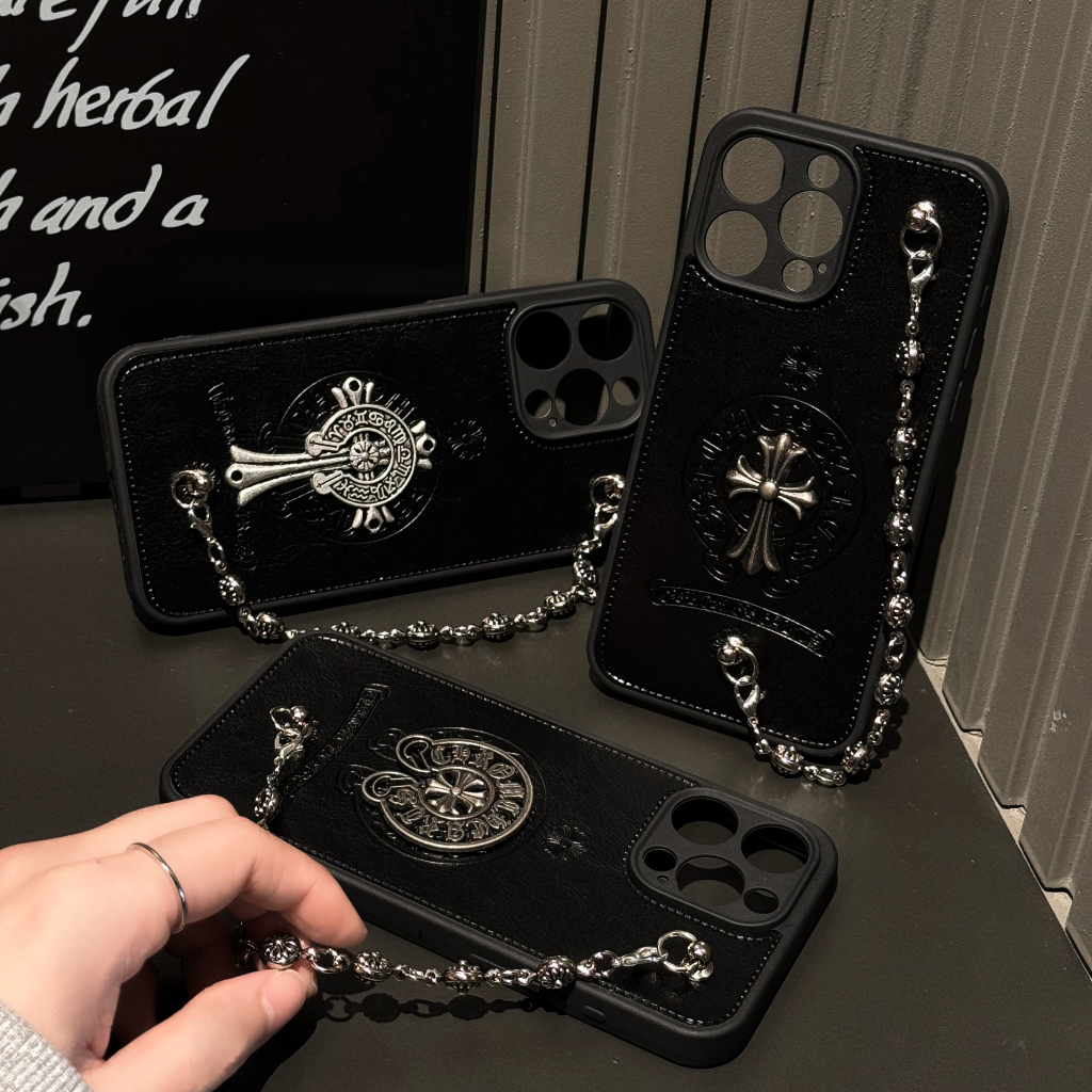 Chrome Soft Leather silver jewelry Bracelet DIY phone cases for iphone ...