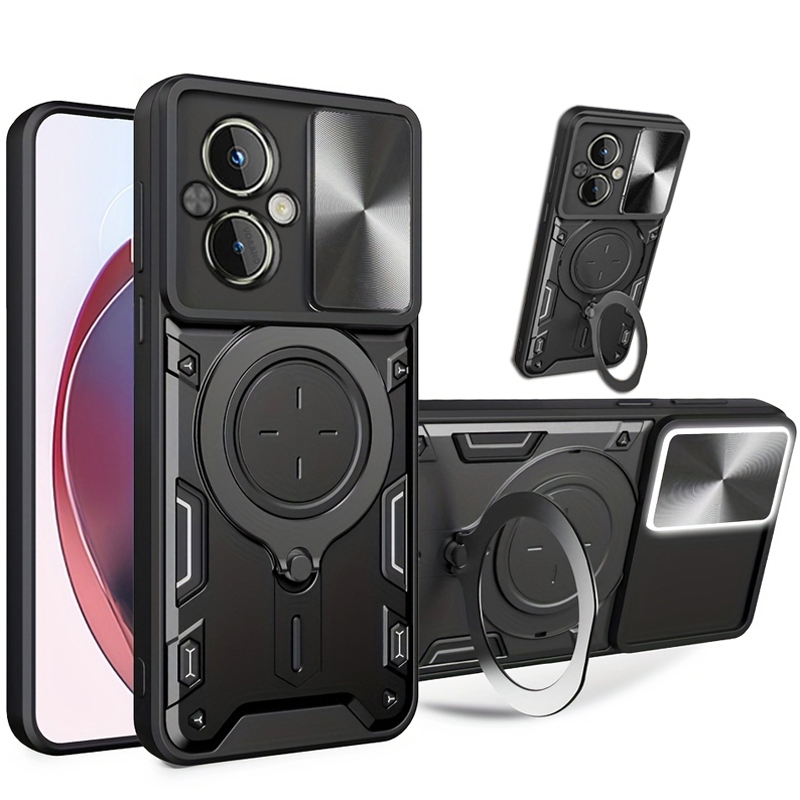 Shockproof Heavy Hard Case with Metal Stand for Realme C67 C65 C63 C61 ...