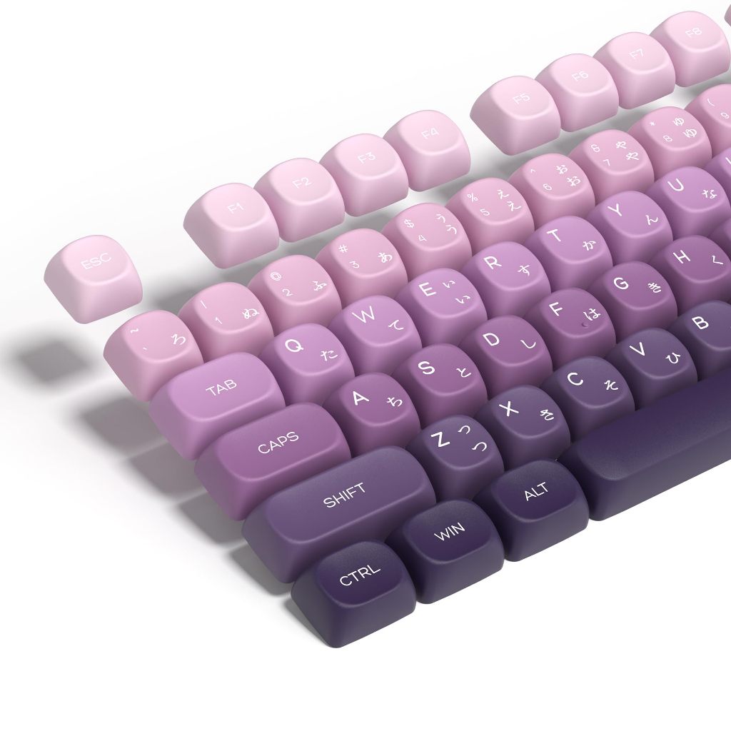 134 Keys Japanese MOA Profile PBT Keycaps Gradient Purple Dye ...
