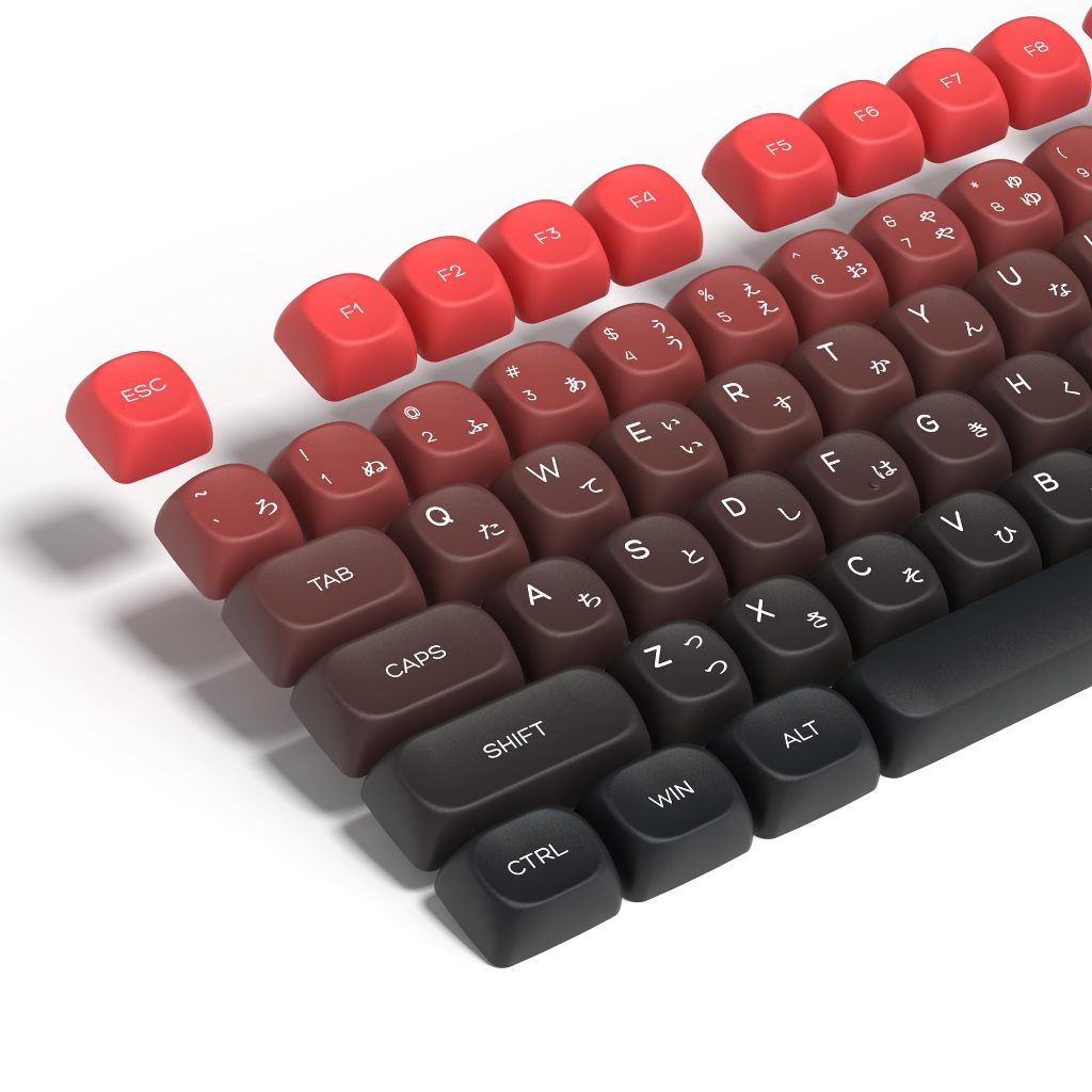 134 Keys Gradient Red MOA Profile PBT Keycaps Dye Sub Custom Key Caps ...