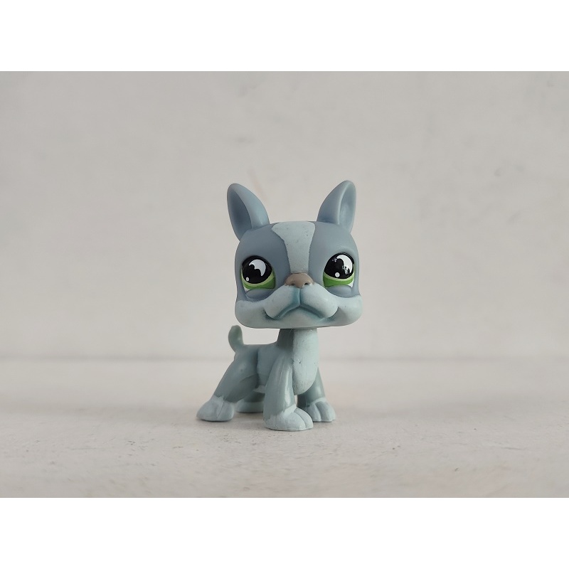 LPS Action Figure littlest pet shop Grey Blue Dog with Green eyes #7862 ...