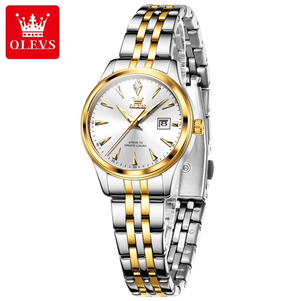 OLEVS Watch For Woman Elegant Waterproof Original With Box Stainless ...