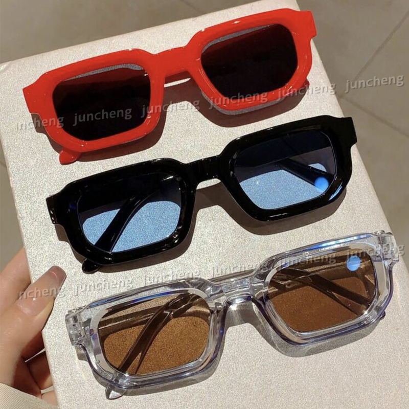 European And American Retro rectangular sunglasses for women men ...