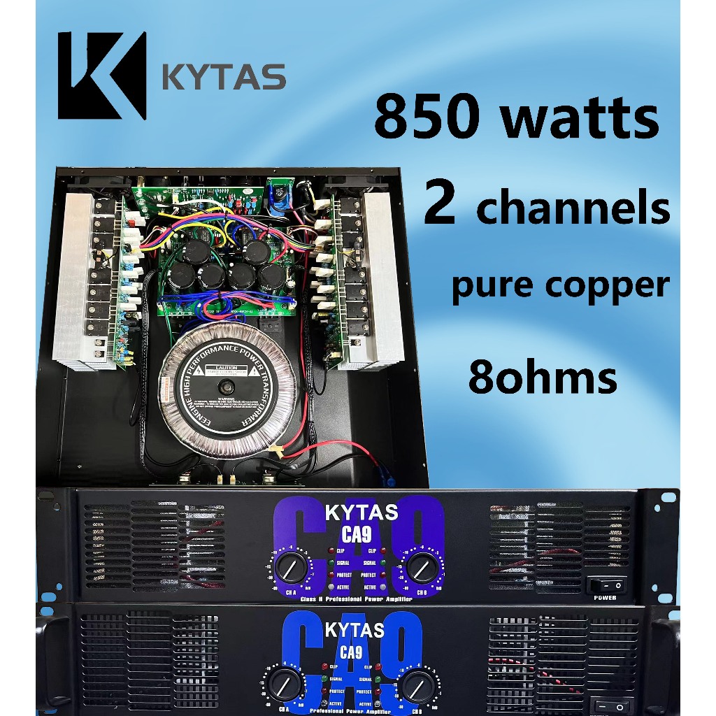 KYTAS CA9 Class H power amplifier 2U,850 watts × two channels home ...