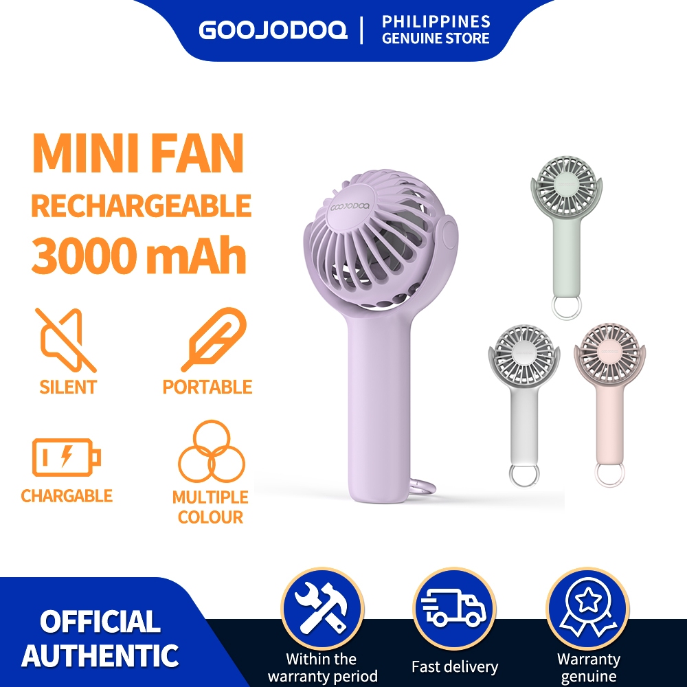 GOOJODOQ 3000 mAh Mini Fan Rechargeable Portable for School Kids ...