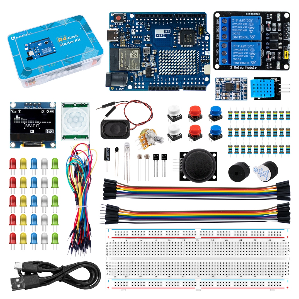LAFVIN Arduino UNO R4 Basic Starter Kit with breadboard DHT11 WIFI IOT control | Shopee Philippines