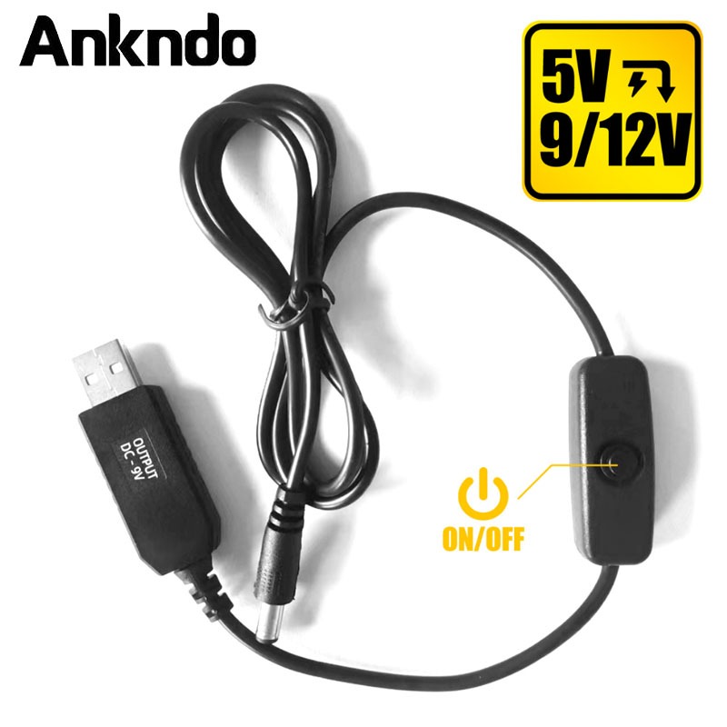 Ankndo Usb Power Boost Cabe Dc 5v To 9v / 12v Step Up Module Usb ...