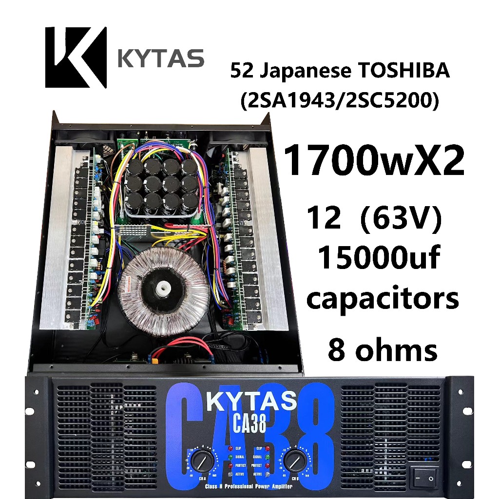 KYTAS CA38 professional power amplifier two-channel 1700W high-power 8 ...
