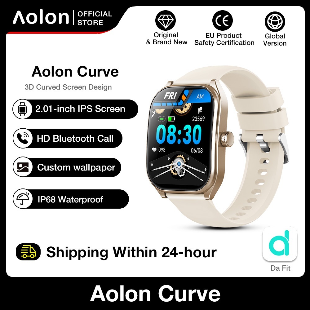 AOLON Curve Smart Watch IP68 Waterproof 2.01-inch Curved IPS Screen ...