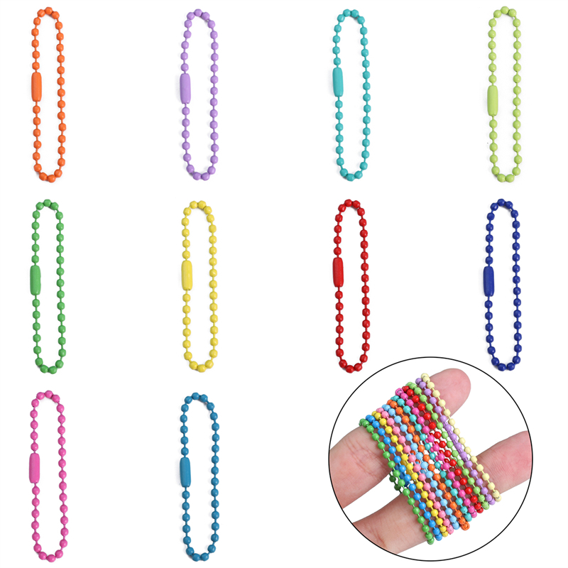 10pcs/Bag 12cm Ball Keychains Label Hand Tag Connector Links Chain For ...
