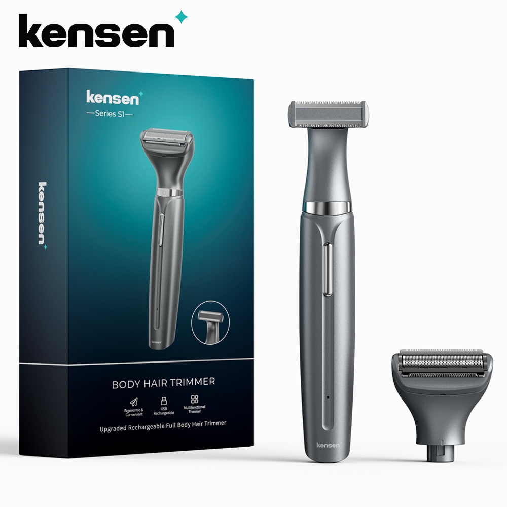 Kensen 2In1 Body Hair Trimmer With Travel Lock Shaver Razor For Beard ...