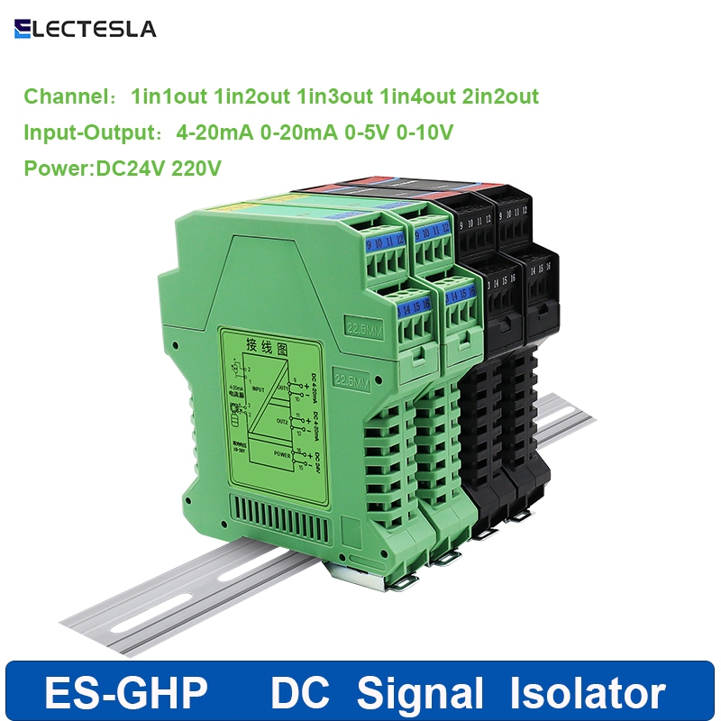 Analog DC Signal Isolation Transmitter Current, Voltage Sensor Multi-input, Multi-output 0-10V 4 ...