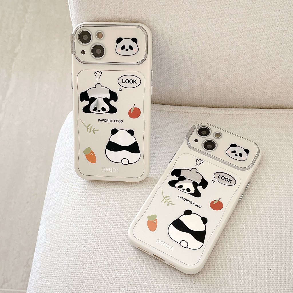 Chinese Style Mirror Cute Panda Suitable for Apple 15ProMax Phone Case ...