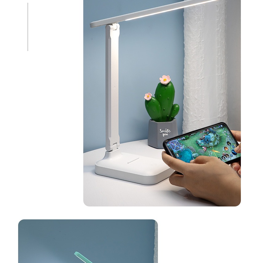 USB Rechargeable LED Desk Lamp Study Lamp Stepless Dimming Table Lamp ...
