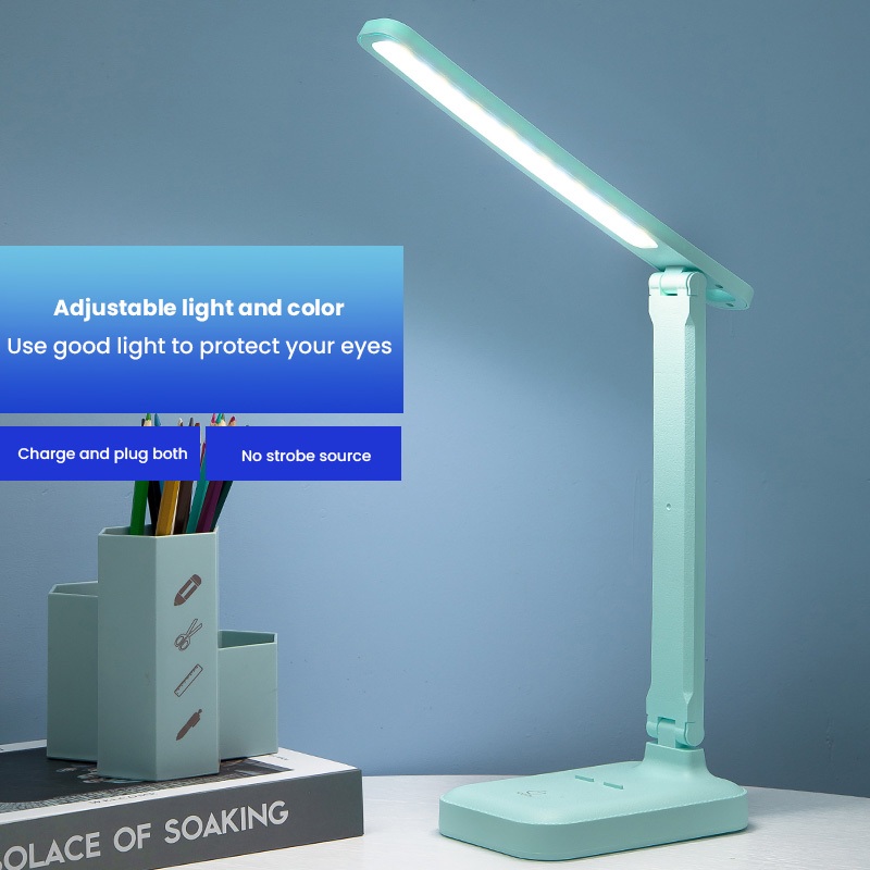 USB Rechargeable LED Desk Lamp Study Lamp Stepless Dimming Table Lamp ...