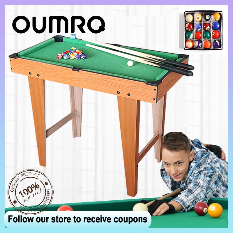 OUMRQ 36x20 Inches Mini Billiard Table For Kids Wooden Tabletop Pool ...