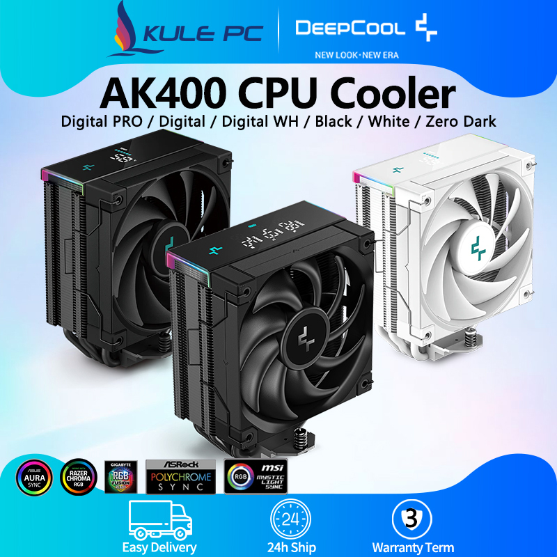 Deepcool AK400 Digital Pro / Digital / Standard / White / Zero Dark CPU Air Cooler 4 Heat Pipes ...
