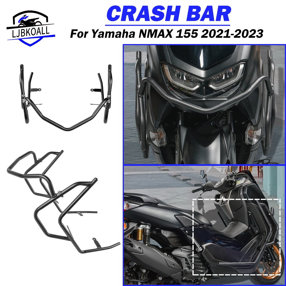 LJBKOALL for Yamaha NMAX 155 2021 2022 2023 Engine Guard Highway Crash ...