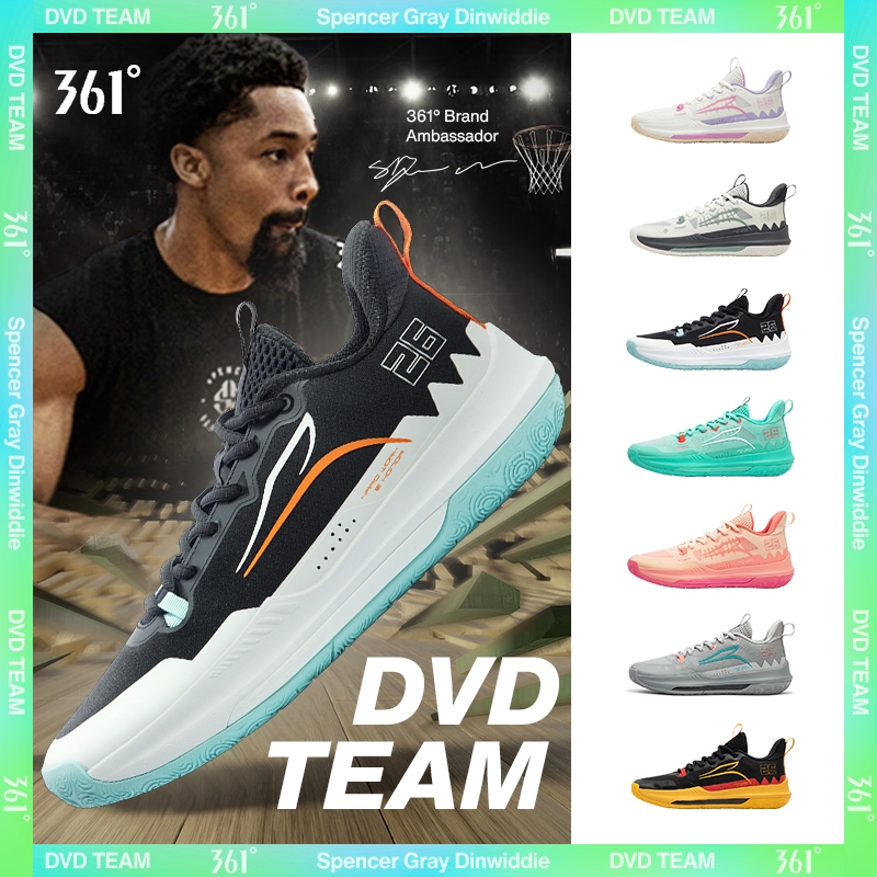 361 Degrees Dinwiddie Dvd Team Basketball Shoes Men Breathable Mesh ...