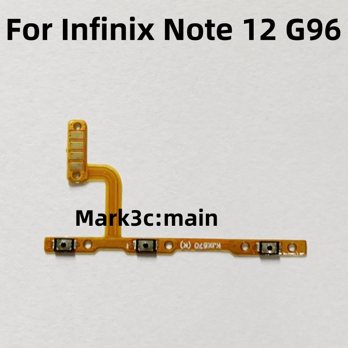For Infinix Note 12 G96 X670 Power On Off Volume Up Down Ribbon Power ...