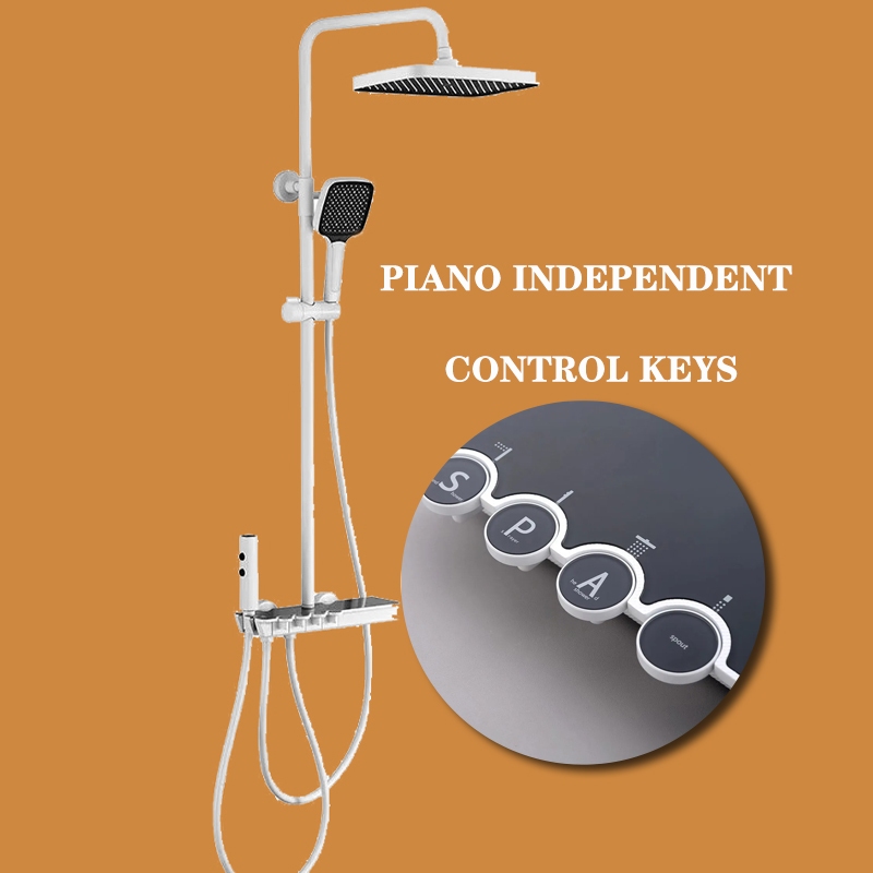 Bathroom Shower System Set Brass Three functional water outlet Hot Cold Water Mixer Handheld ...