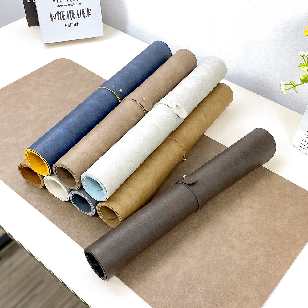 Double-sided Cowhide Grain Desk Mat Large Leather Environmentally ...