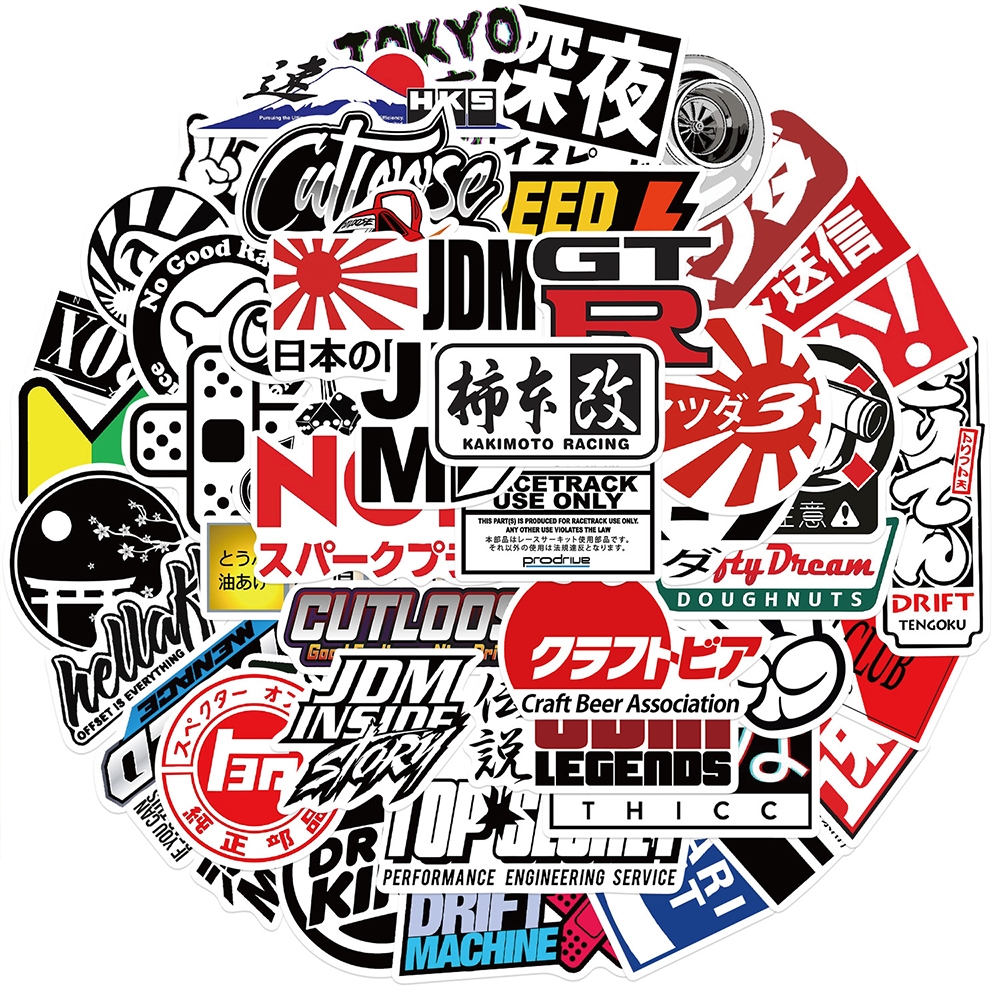 50PCS JDM Japanese Street Stickers - Waterproof Vinyl Decals for Laptop ...