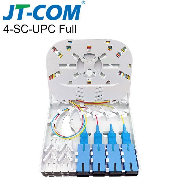 JT-COM 4-port fiber optic distribution box,4 core Fiber Panel Box SC ...