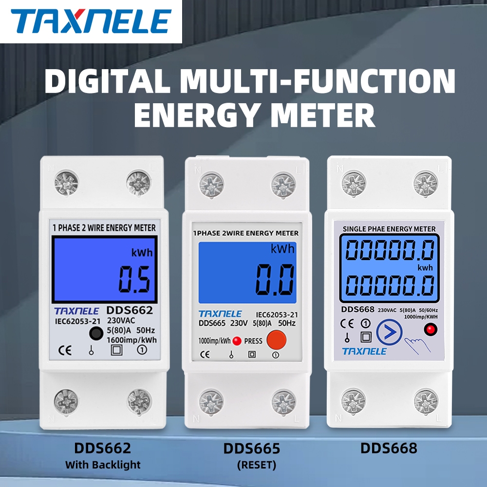 DDS662 DDS668 Single Phase LCD Digital Display Wattmeter Power ...