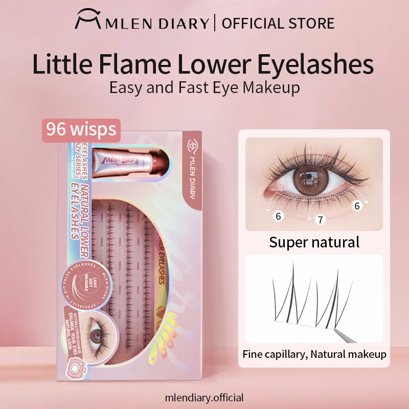 Mlen Diary Lower False Eyelashes Small Flame Segmented Natural Super ...