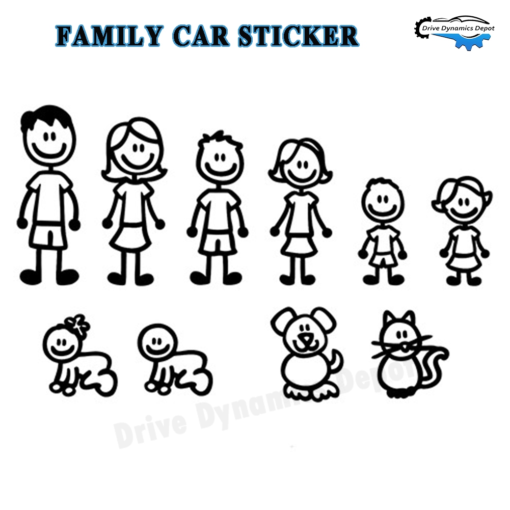 FAMILY CAR STICKER /DIY/ CAR DECAL | Shopee Philippines