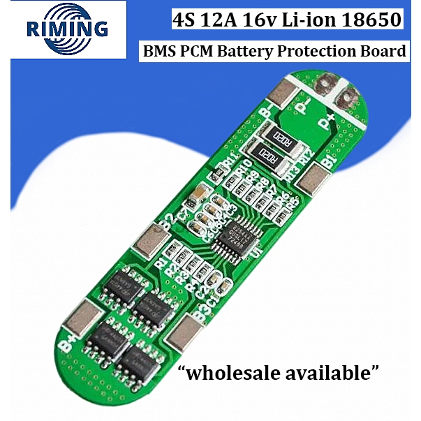 4S 12A 16v Li-ion 18650 BMS PCM battery protection board bms pcm for li ...