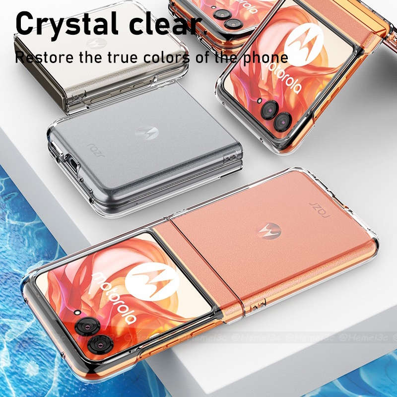For Motorola Razr 50 Ultra Casing No Yellowing Transparent Ultra-thin ...