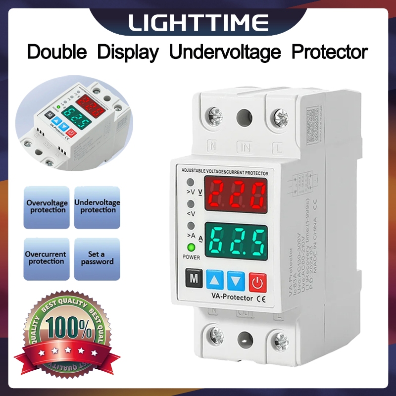 40A 63A Din Rail 230V Adjustable Overvoltage And Undervoltage ...