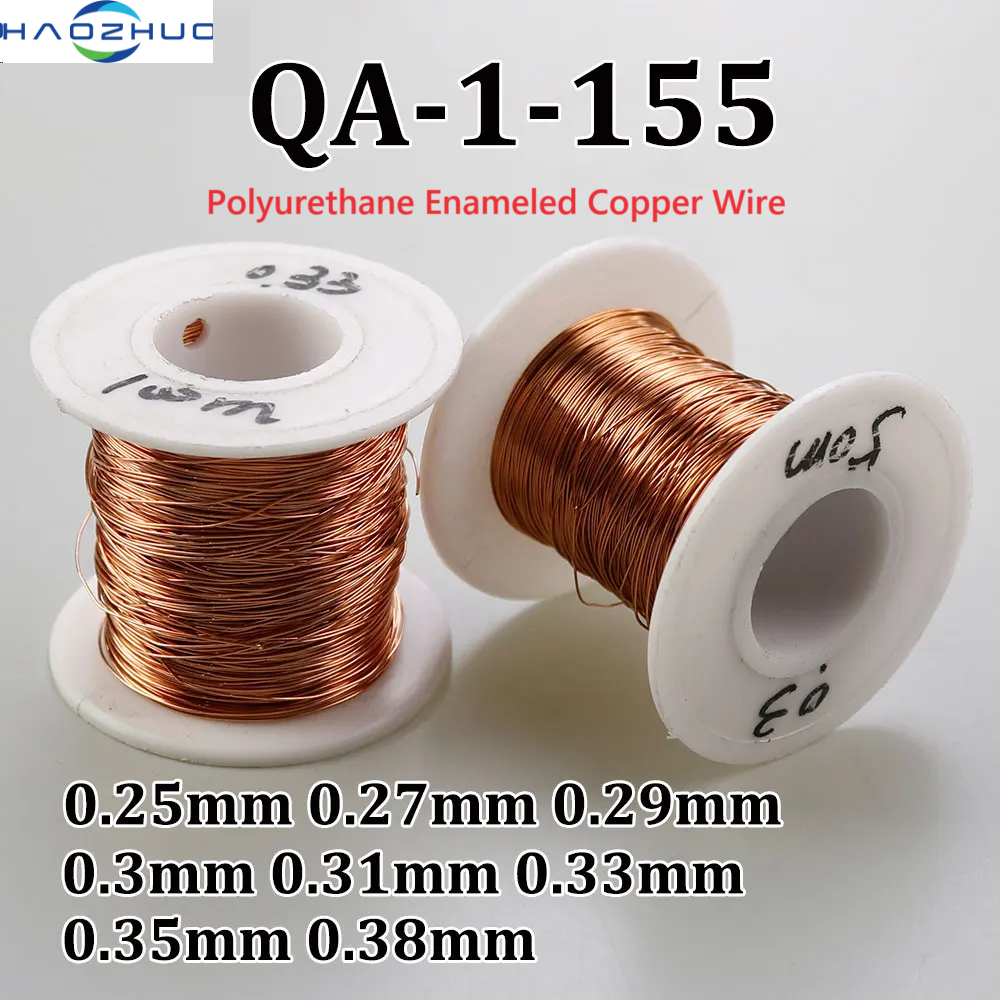 1roll QA-1/155 2UEW Polyurethane Enameled Copper Wire Electromagnetic wire 0.04 To 1.2mmFor ...