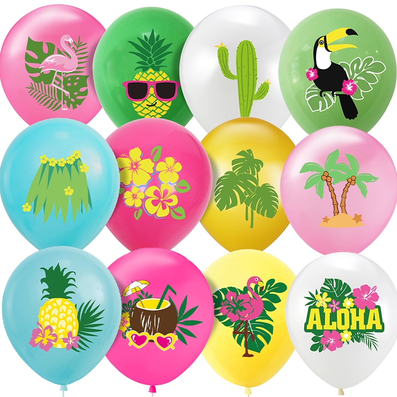 Hawaiian Party Balloon Decorations Aloha Tropical Luau Theme Party ...