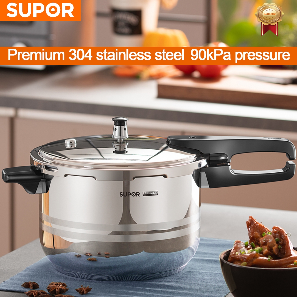 Supor Original 304 Stainless Steel Pressure Cooker Heavy Duty Explosion ...