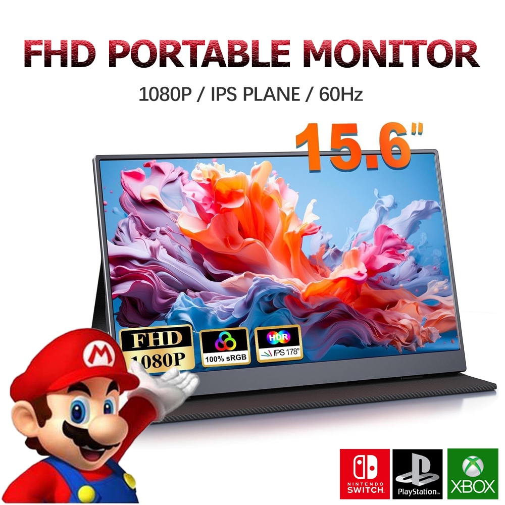 Portable Monitor 14 /15.6 inch 1080P HDR External Monitor Touch Screen ...