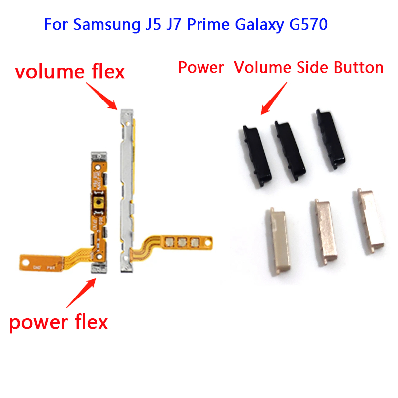 For Samsung Galaxy J5 J7 Prime G570 G570F G610 G610F volume flex power ...