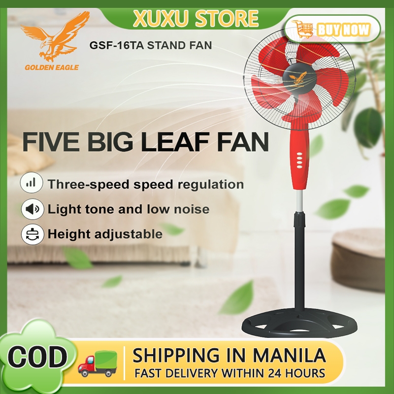 Golden Eagle Standing Fan 18 inch Motorized Pedestal Fan Mute ...