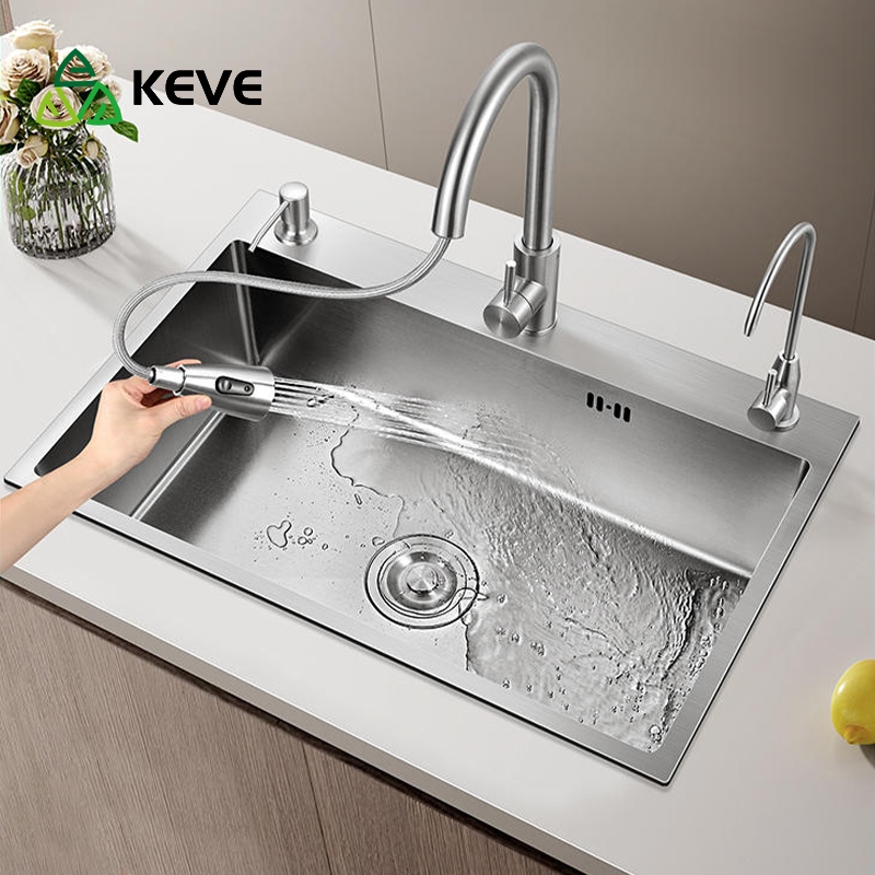KEVE Sink Stainless for Kitchen 304 Stainless Steel Double Sink Heavy ...
